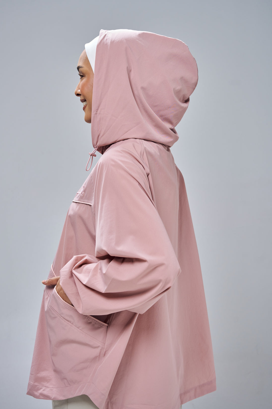 Clara Relaxed Fit Windbreaker in Dusty Pink – NADA
