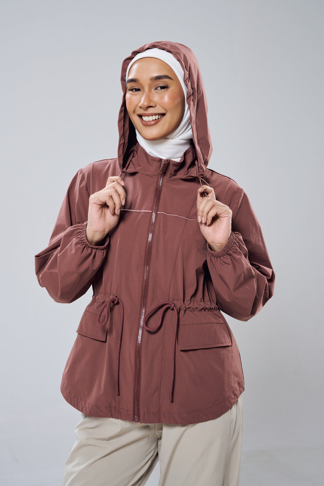 Neo Windbreaker Top in Rose Gold – NADA