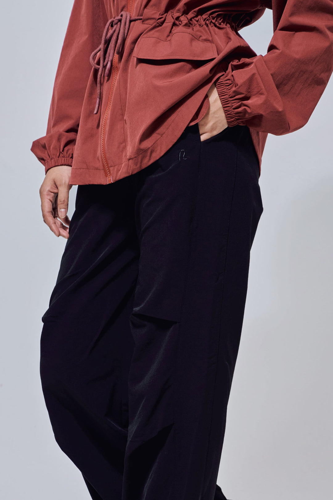 Ruby Pleated Track Pants in Black – NADA